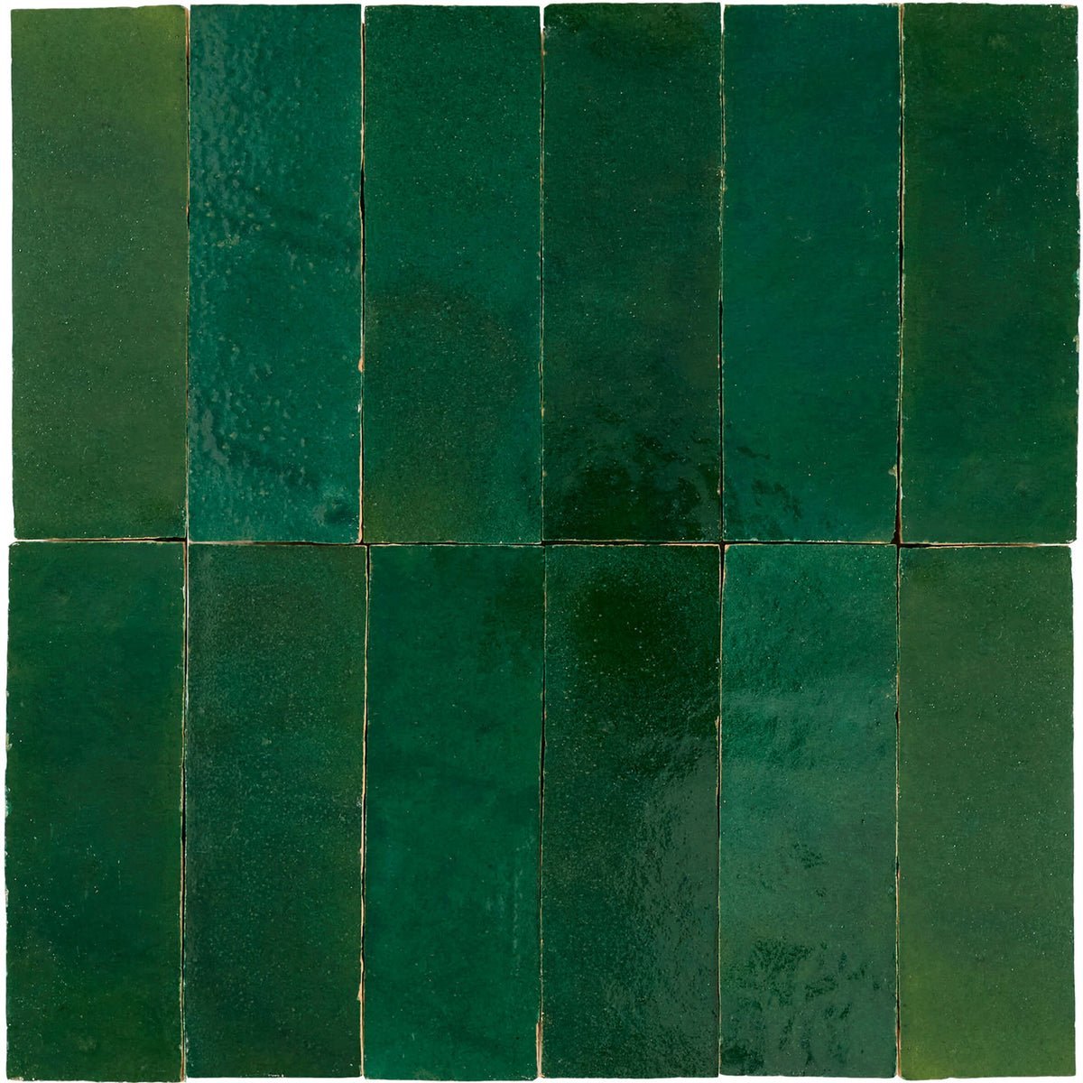 Zellij 5x15 cm - Fez Green – MAROKK Tiles