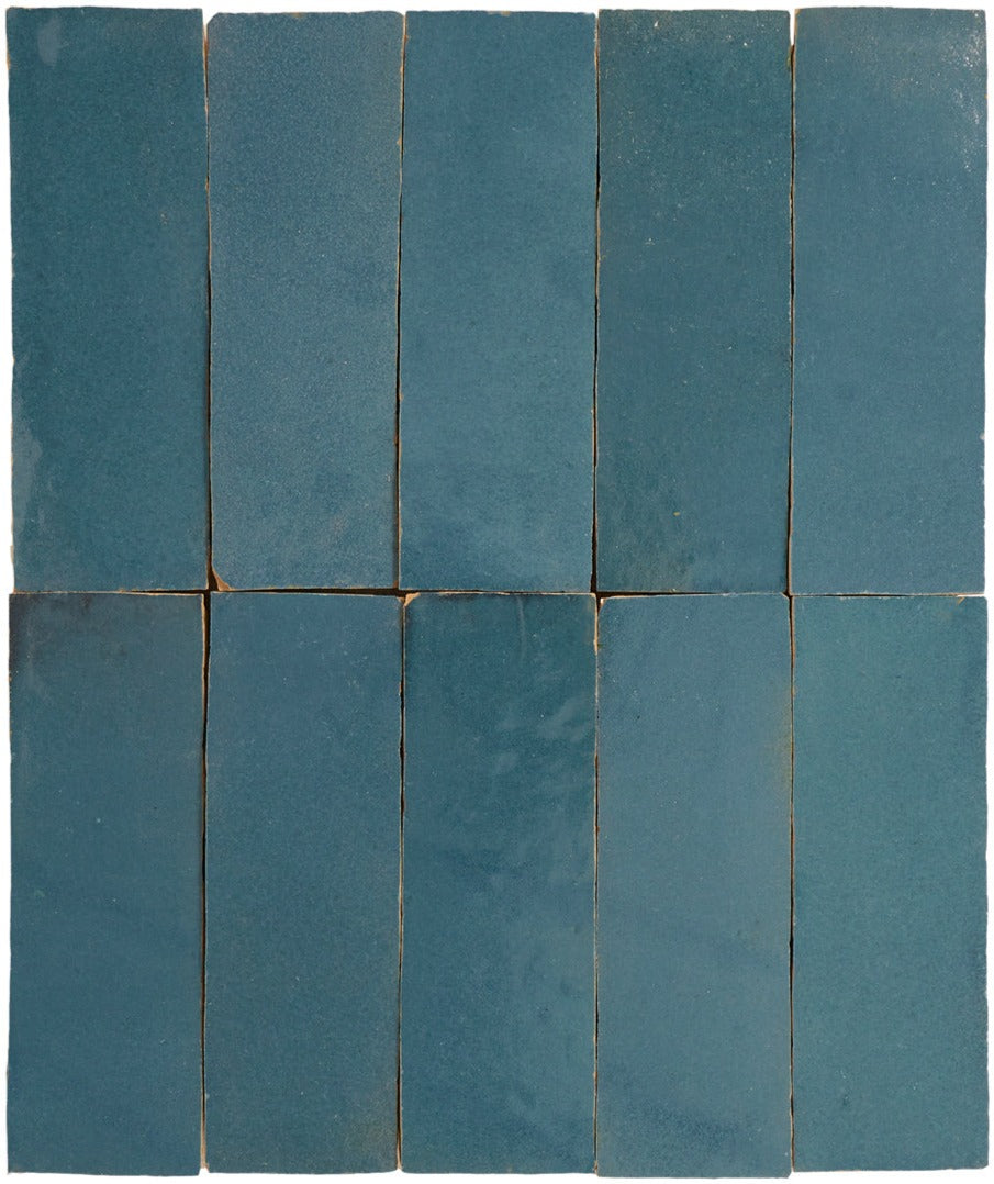 Zellij 5x15 cm - Slate Blue – Marokk Tiles